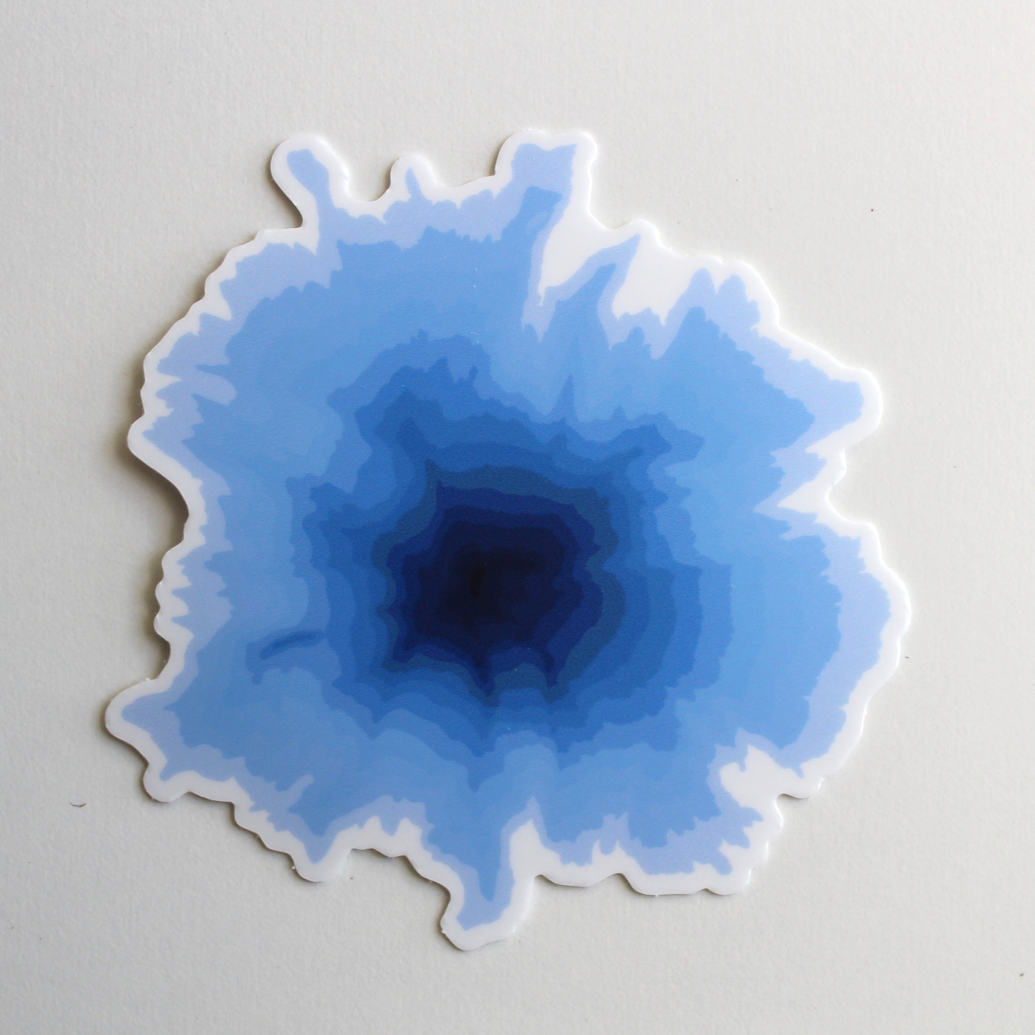 Mt. Hood Topography Sticker (Blue) – MurpHaus Creative Studio